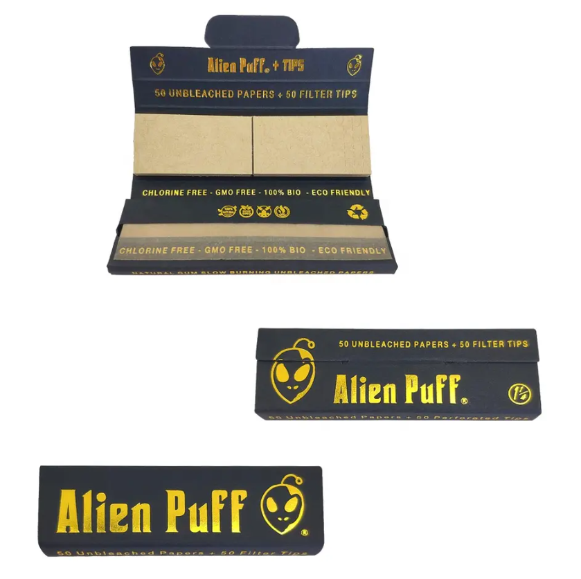 Alien Puff | Organic Black 1¼ + Filtros – TdH Mx
