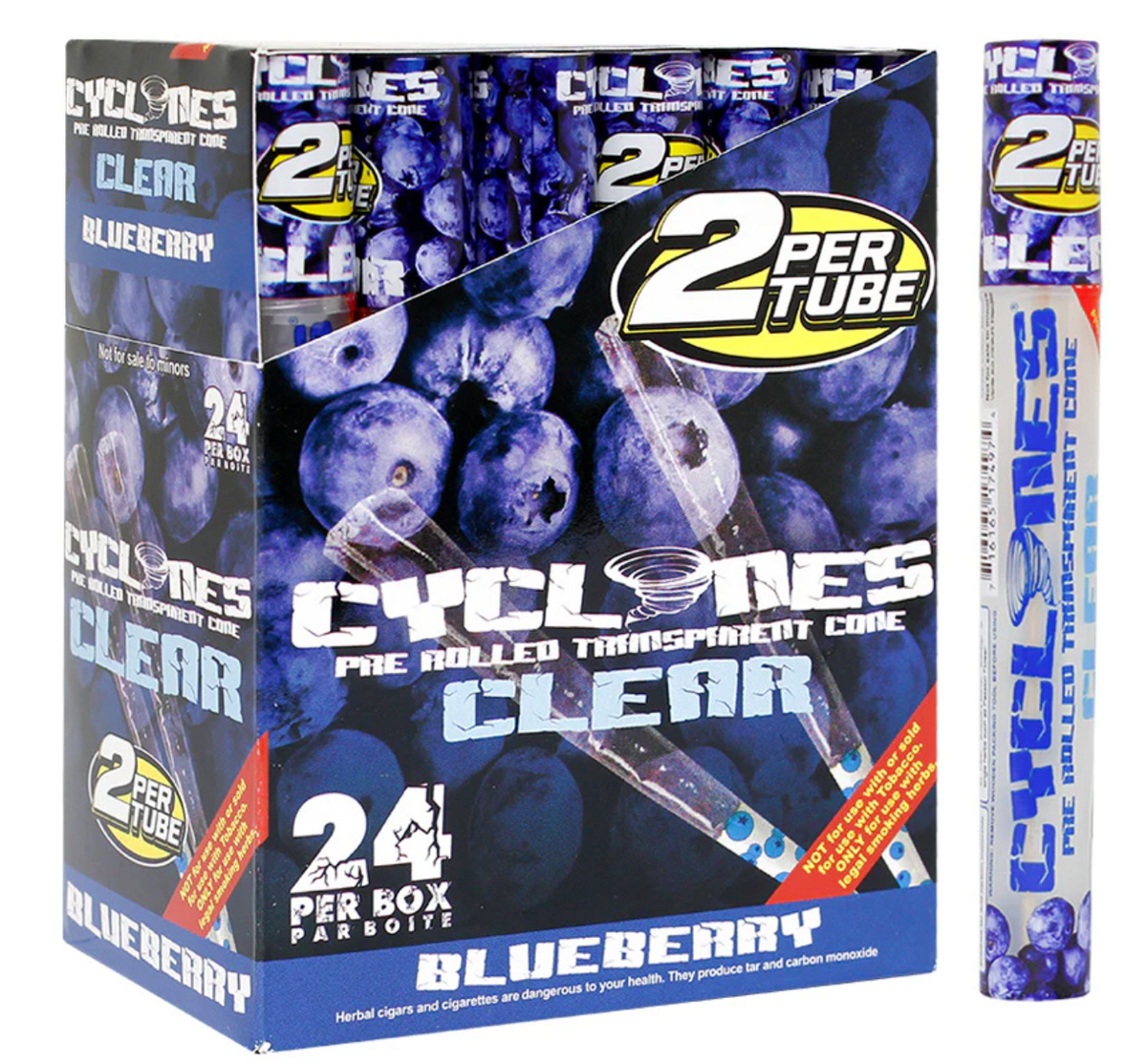 Cyclones | Pre Rolled Transparent Cones Clear Celulosa 2Pack – TdH Mx