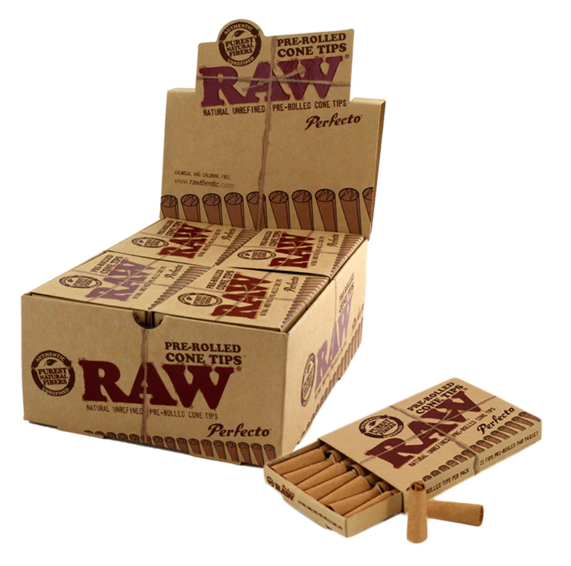 RAW | Perfecto Pre-Rolled Cone Tips - 21pz – TdH Mx