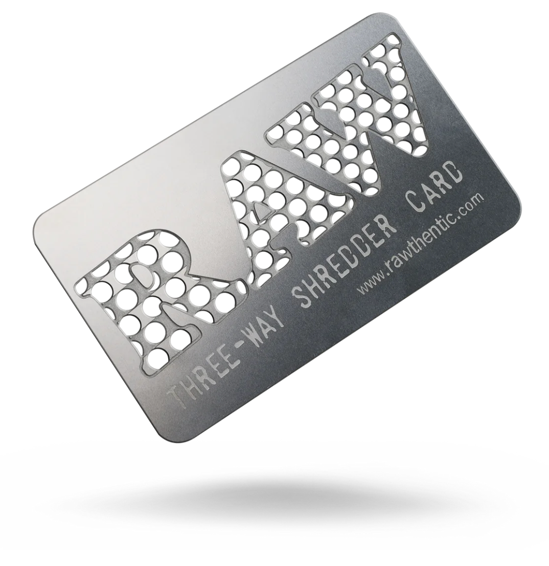 RAW | Three-Way Shredder Card - Grinder – TdH Mx