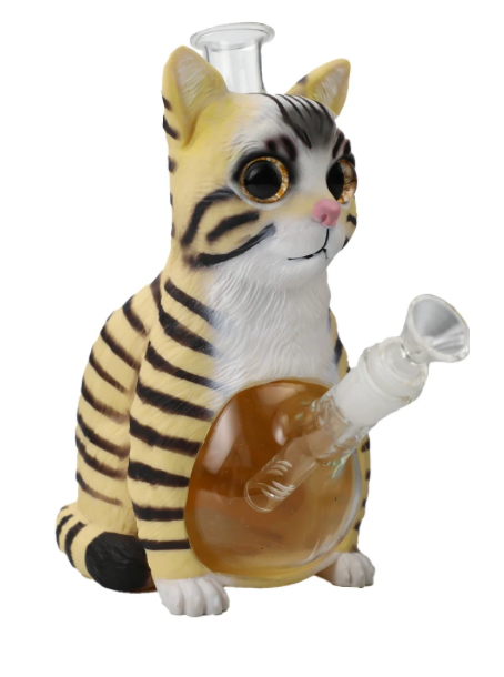 Vinyl Bong Cat Meow Waterpipe 9" – TdH Mx