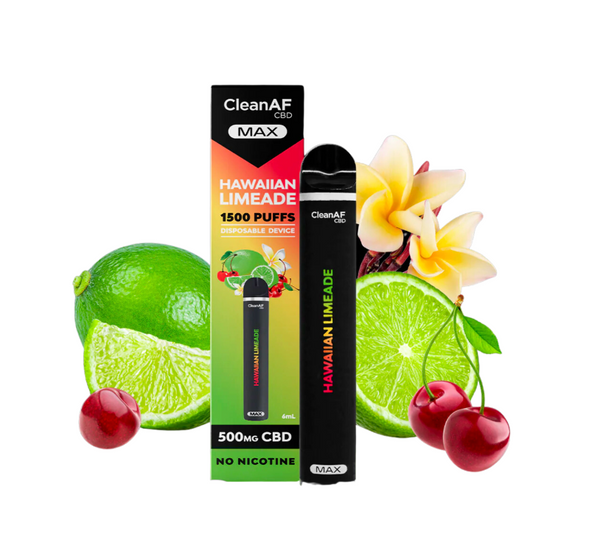 CleanAF | Max 500mgCBD Disposable 1500 HITS – TdH Mx