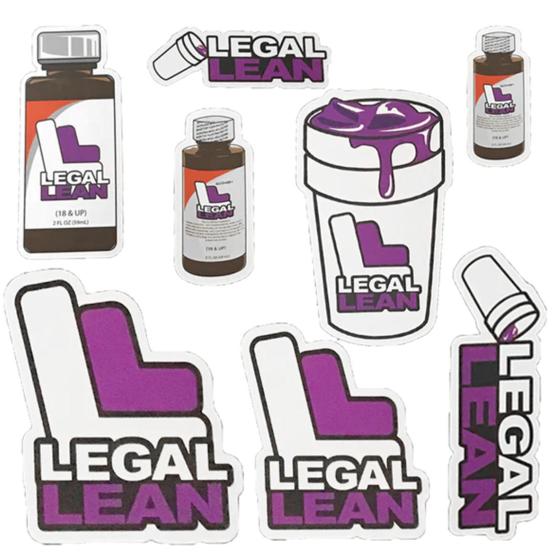 Legal Lean | Sticker Pack 8pz – TdH Mx